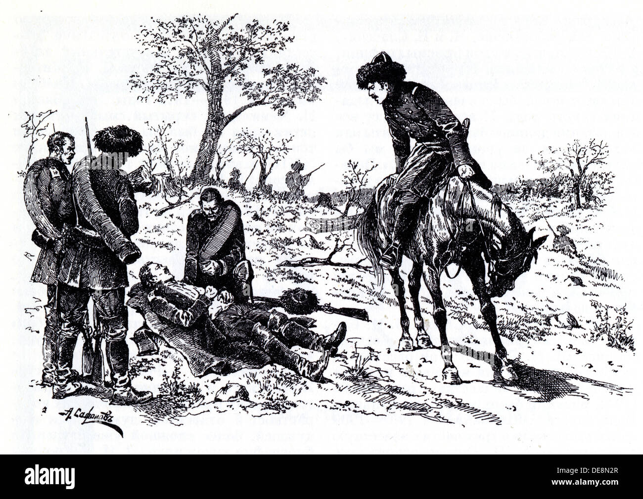Illustration to the novel Hadji Murad by Leo Tolstoy, 1912. Artist ...