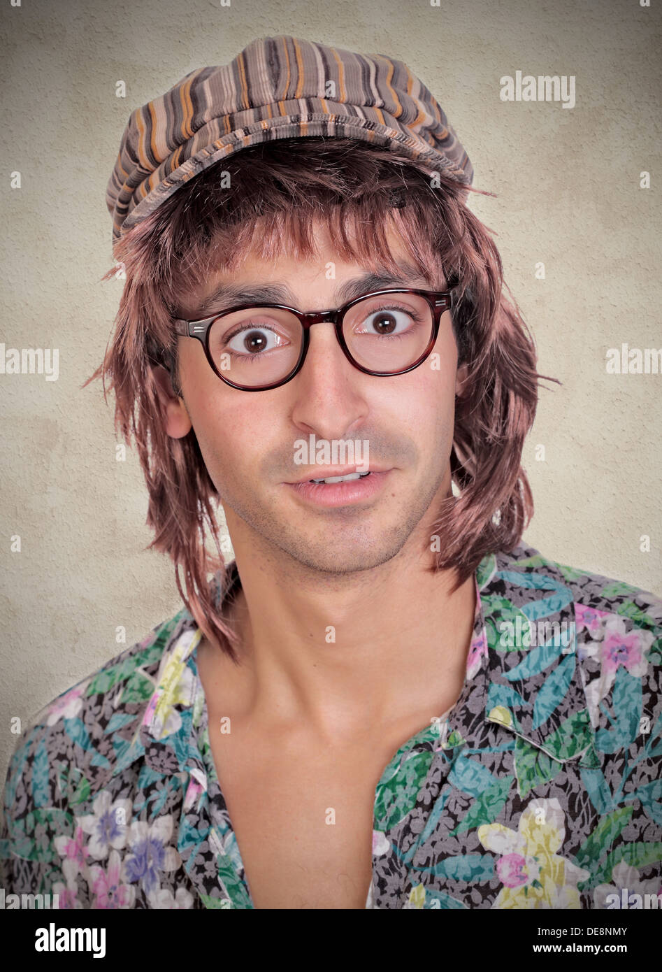 portrait of a ridiculous boy Stock Photo - Alamy