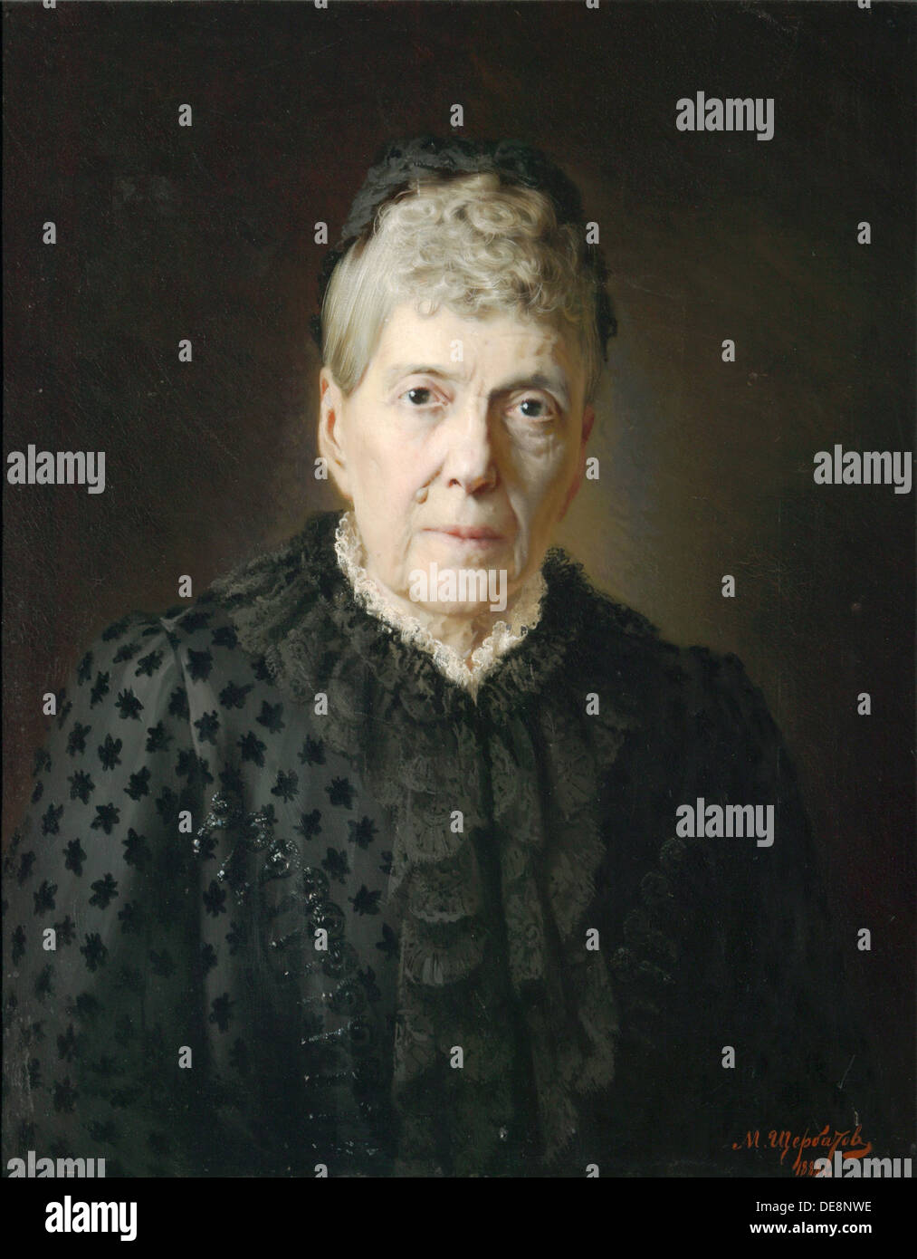 Portrait of Countess E.L. Kochubei, 1888. Artist: Shcherbatov, Mikhail ...