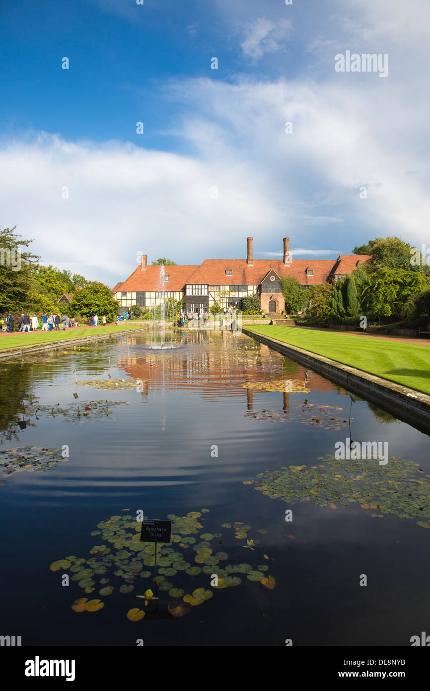 The laboratory at RHS Wisley Garden with the canal in the foreground ...