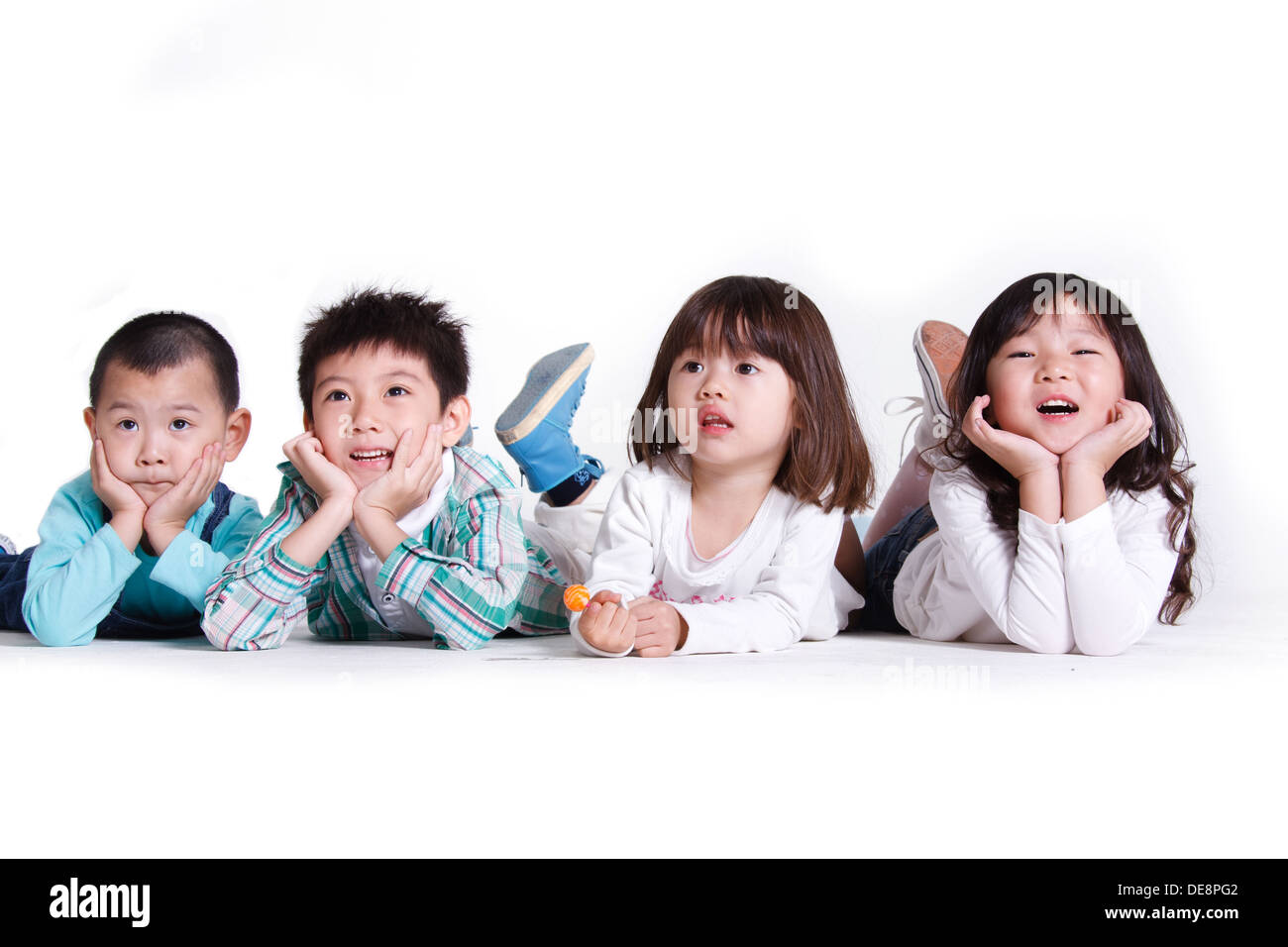 Happy beautiful children playing Cut Out Stock Images & Pictures - Alamy