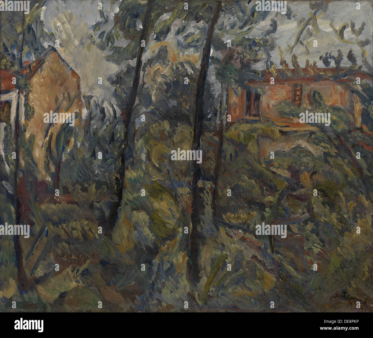 Landscape with Houses, c. 1918. Artist: Soutine, Chaim (1893-1943 Stock ...