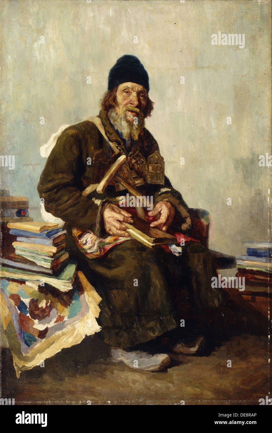 Icons seller, 1889. Artist: Tvorozhnikov, Ivan Ivanovich (1848-1919 ...