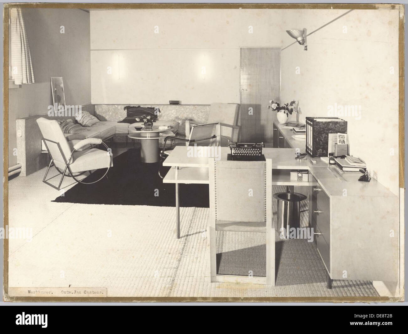 The study interior from the 1920s-1930s reflects Dutch design ...