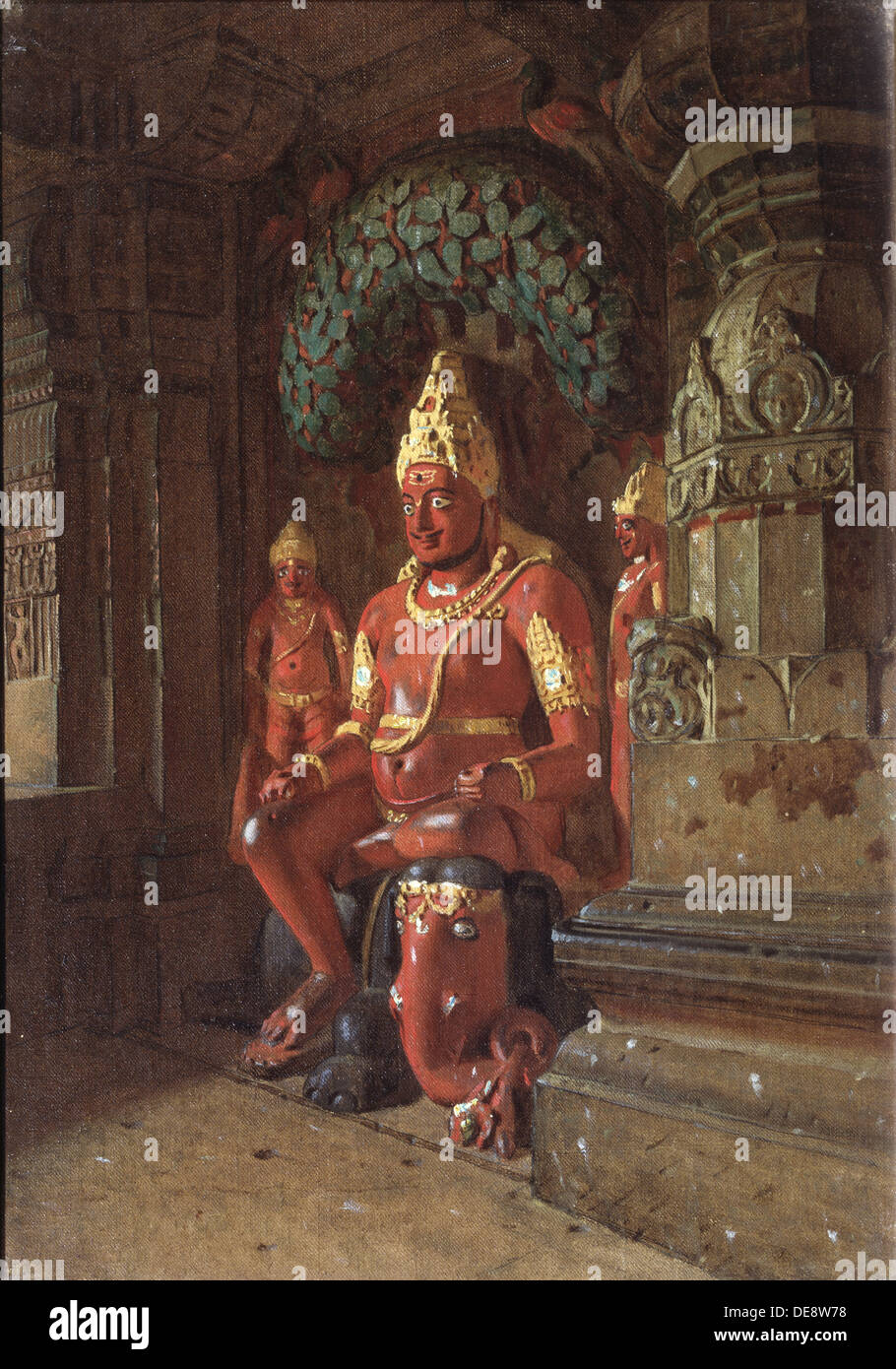 A Vishnu statue in the Indra temple, 1874. Artist: Vereshchagin, Vasili ...