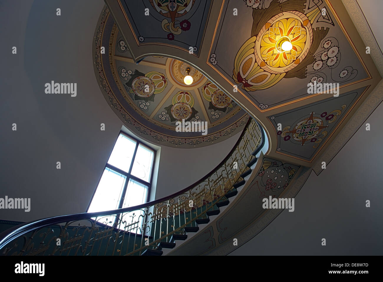 Ladder in national museum of art nouveau in Riga , Latvia Stock Photo ...