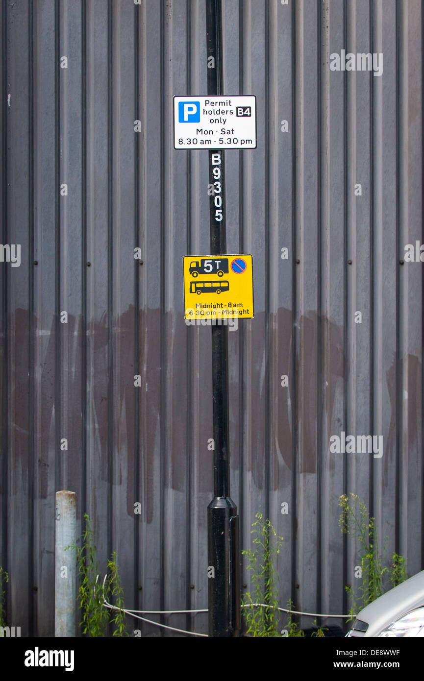 East End London Fish Island Hackney Wick street sign permit holders ...