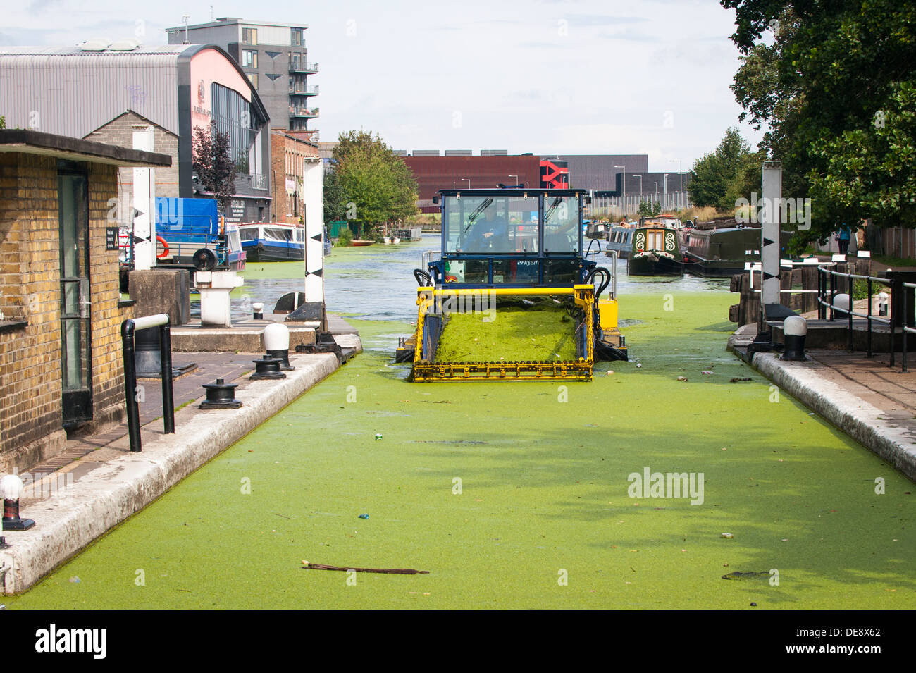 East End London Fish Island Hackney Wick Cut River Lee Old Ford Lock ...