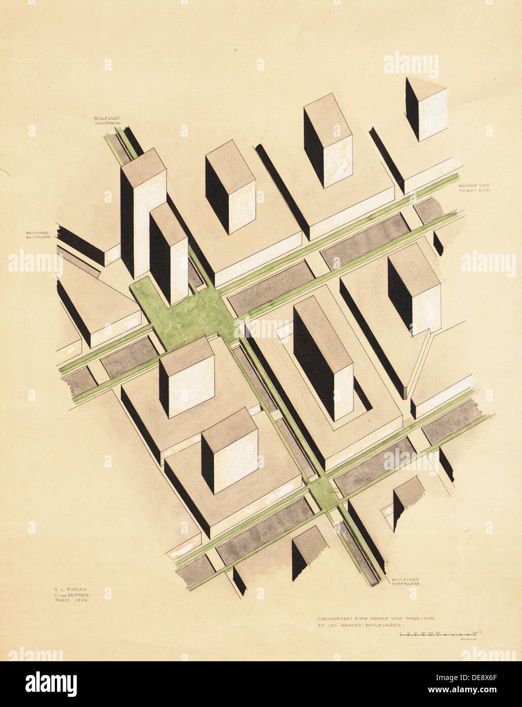 The 'Prijsvraagtekening,' a competition design created for the ...