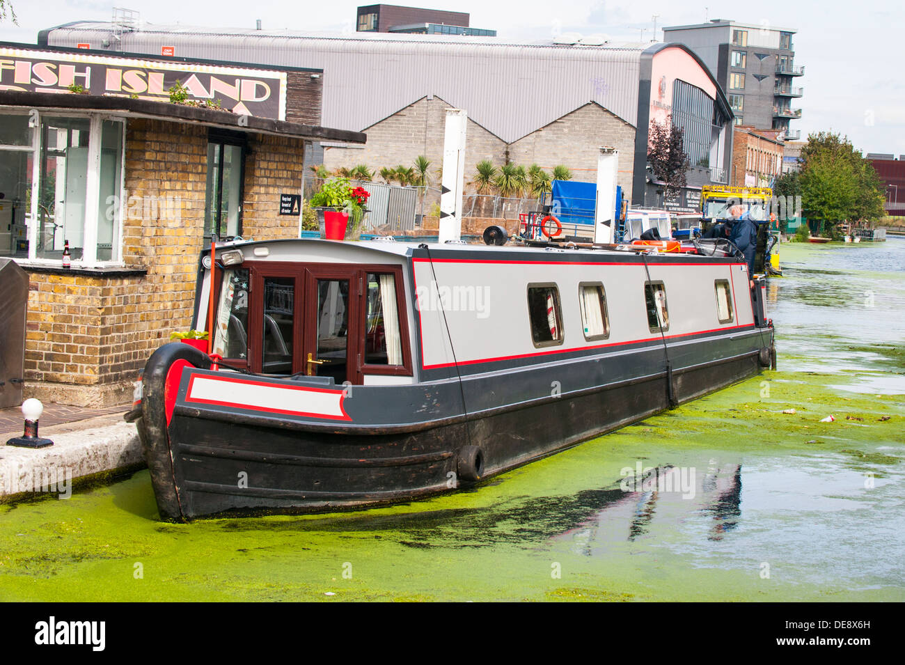 East End London Fish Island Hackney Wick Cut River Lee Old Ford Lock ...