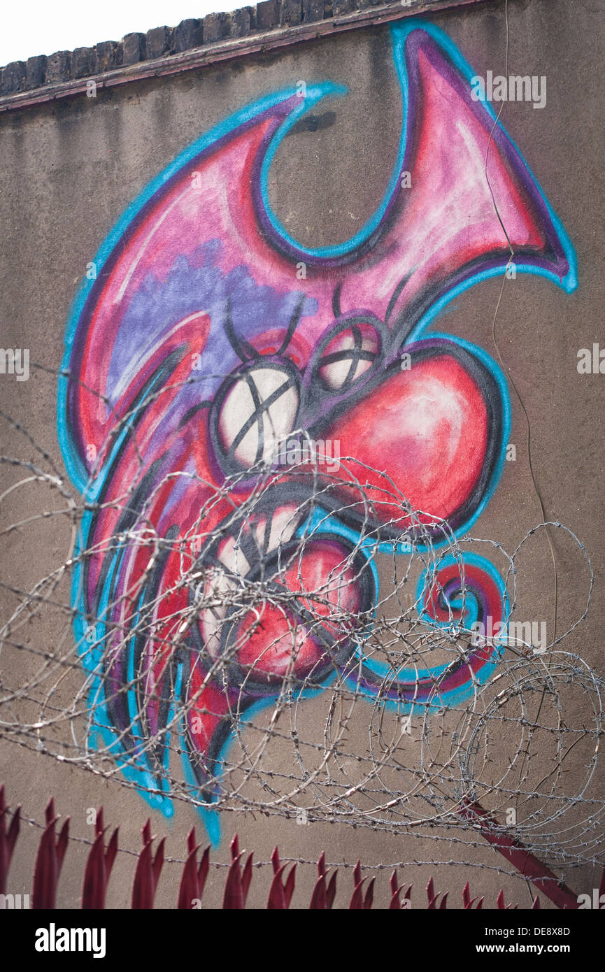 With graffiti barbed wire east hi-res stock photography and images - Alamy