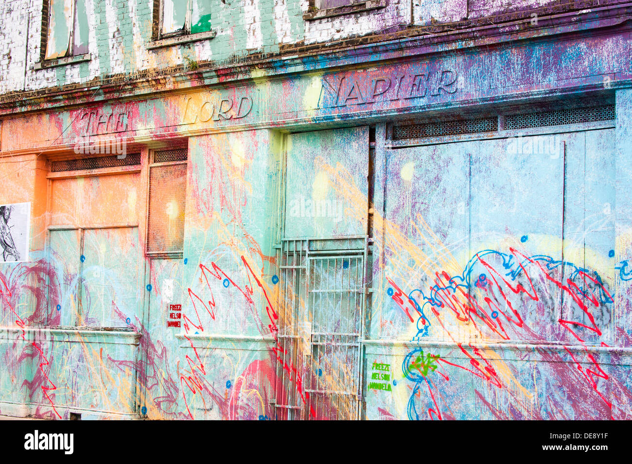 Fish Island , Hackney Wick , graffiti street urban art mural , painted ...