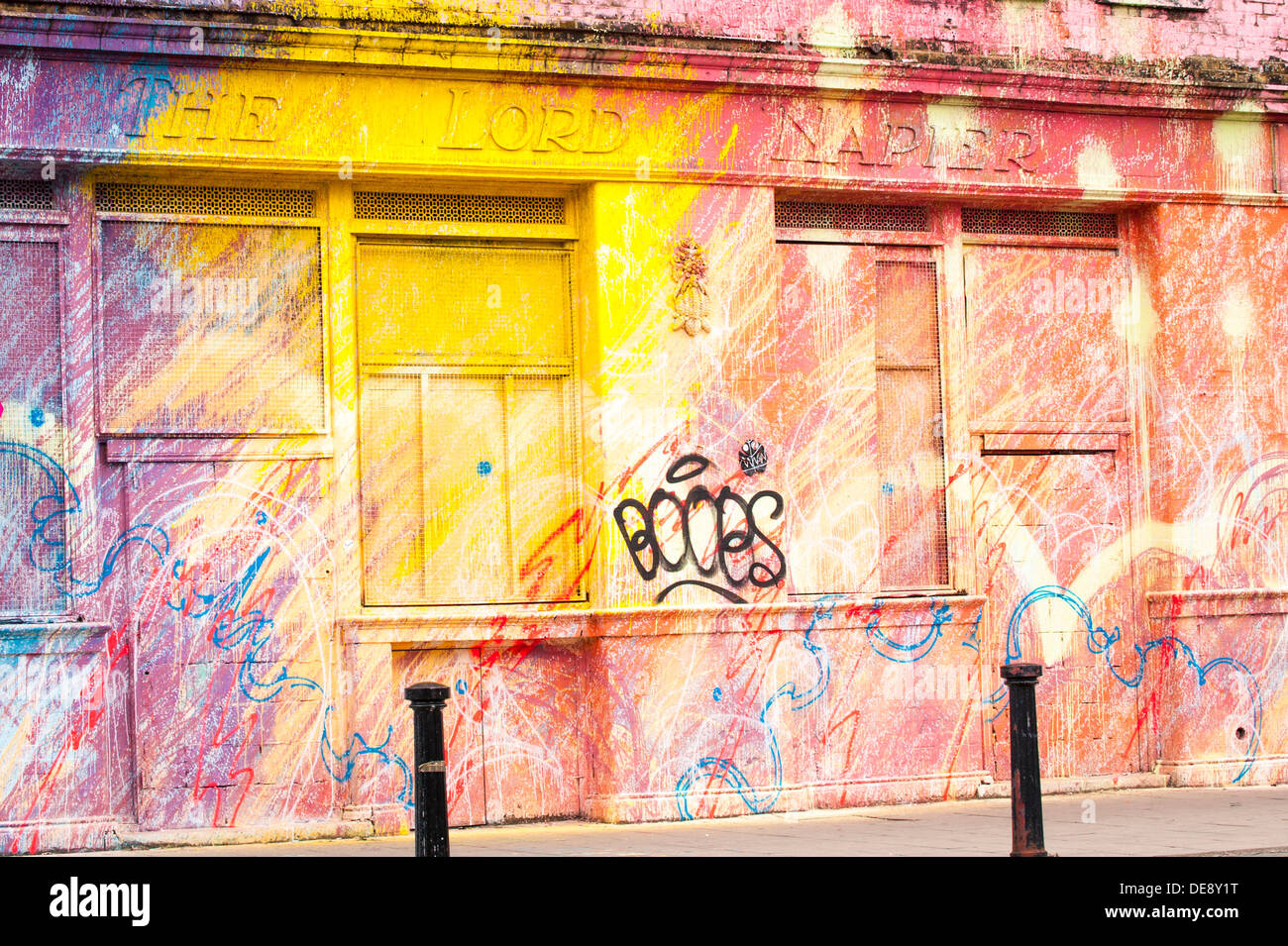 Fish Island , Hackney Wick , graffiti street urban art mural , painted ...