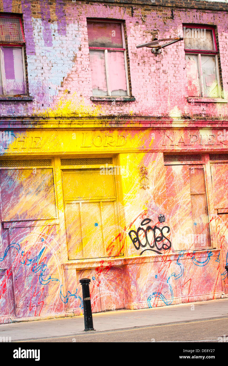 Fish Island , Hackney Wick , graffiti street urban art mural , painted ...