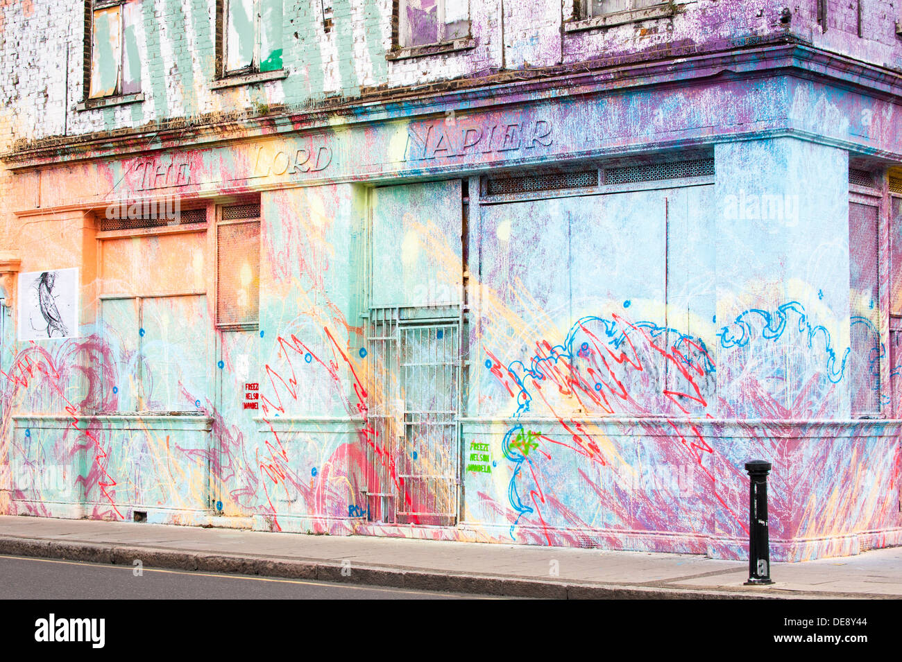 Fish Island , Hackney Wick , graffiti street urban art mural , painted ...