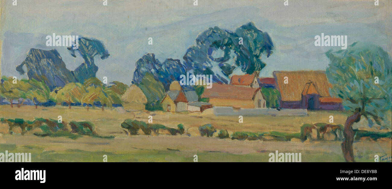 A Farm in England. Artist: Gaush, Alexander Fyodorovich (1873-1947 ...