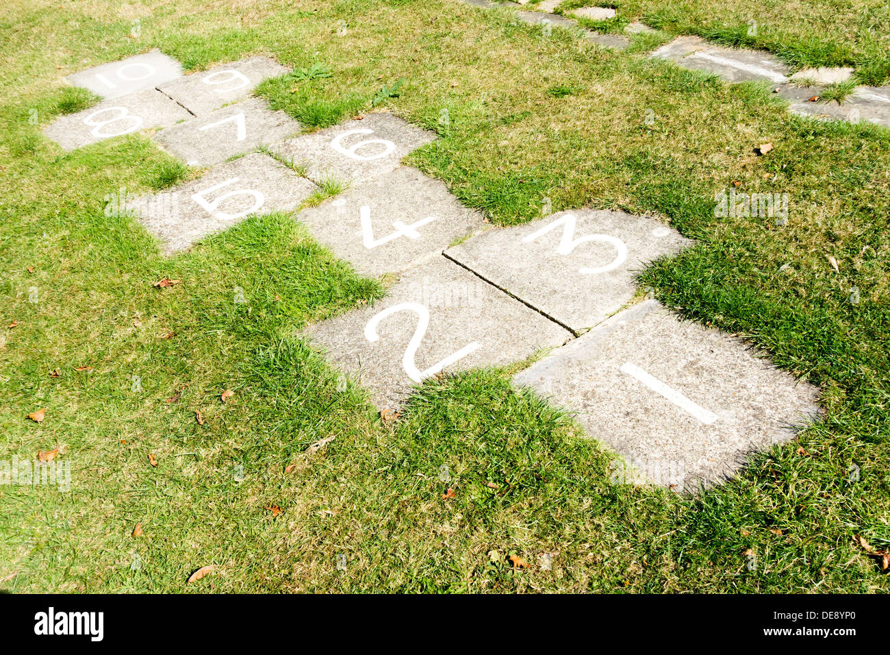 Hopscotch hop skip jump game hi-res stock photography and images - Alamy