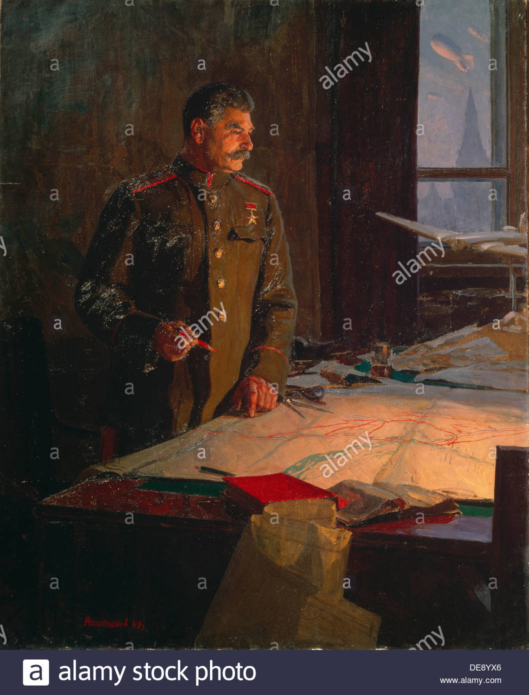 Painting Of Soviet Leader Joseph Stalin Stock Photos & Painting Of ...
