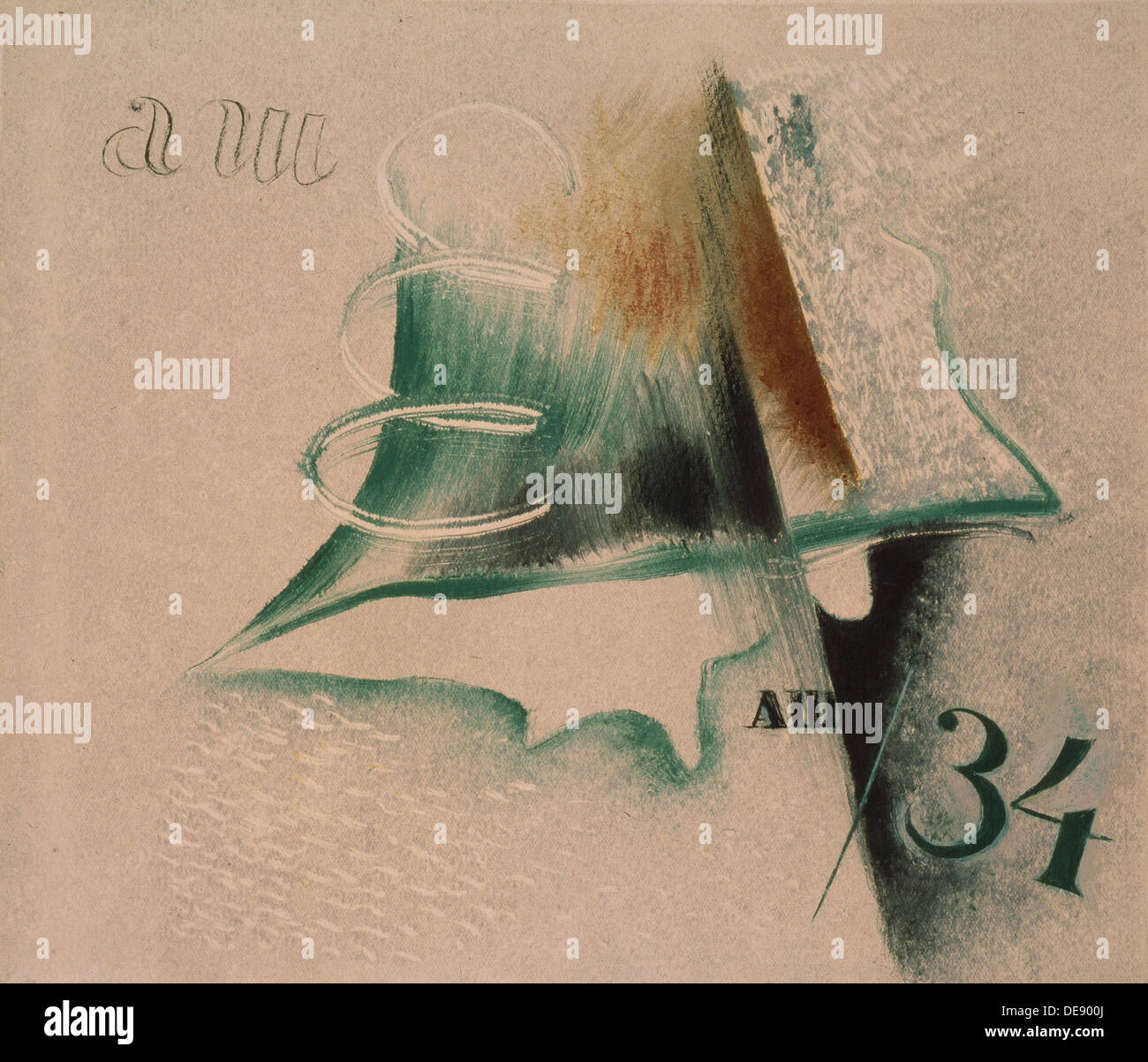 Composition with two letters, 1934. Artist: Shevchenko, Alexander ...