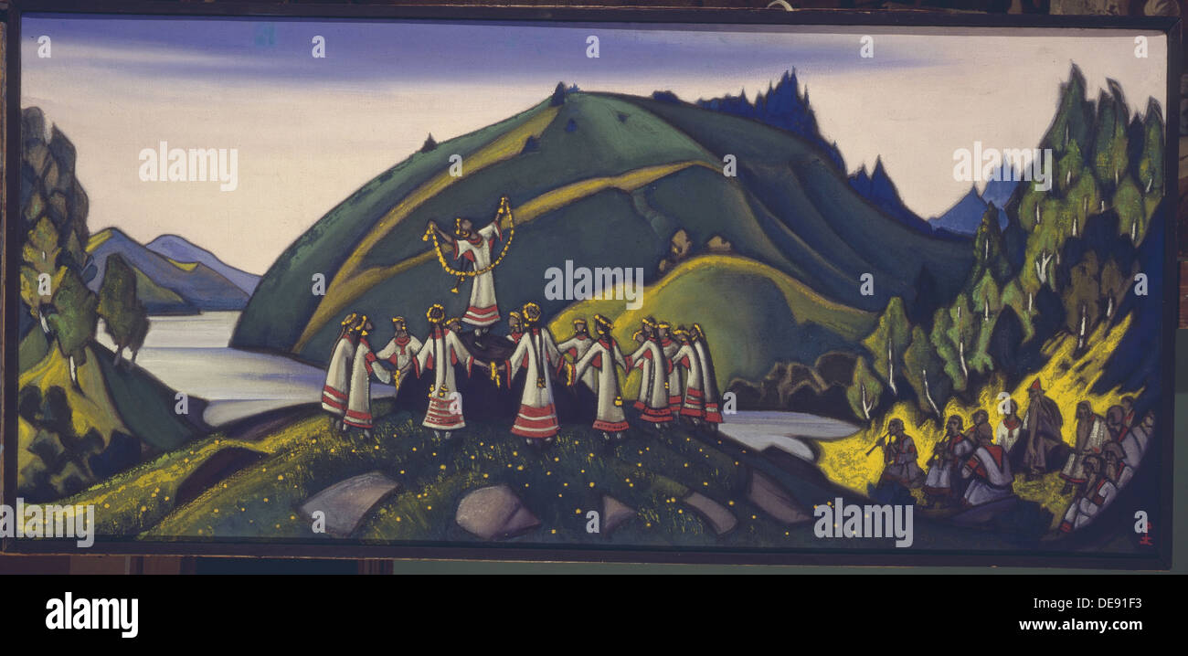 Stage design for the ballet The Rite of Spring (Le Sacre du Printemps ...