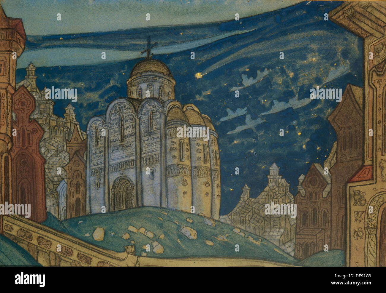 Putivl. Stage design for the opera Prince Igor by A. Borodin, 1914 ...