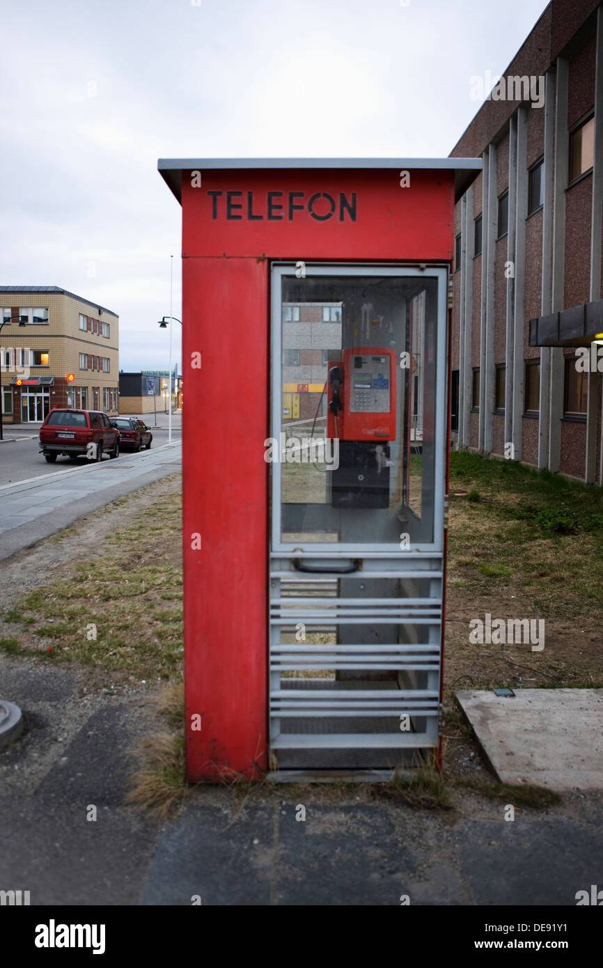 Red Telephone Booth, Sweden Stock Photo - Alamy