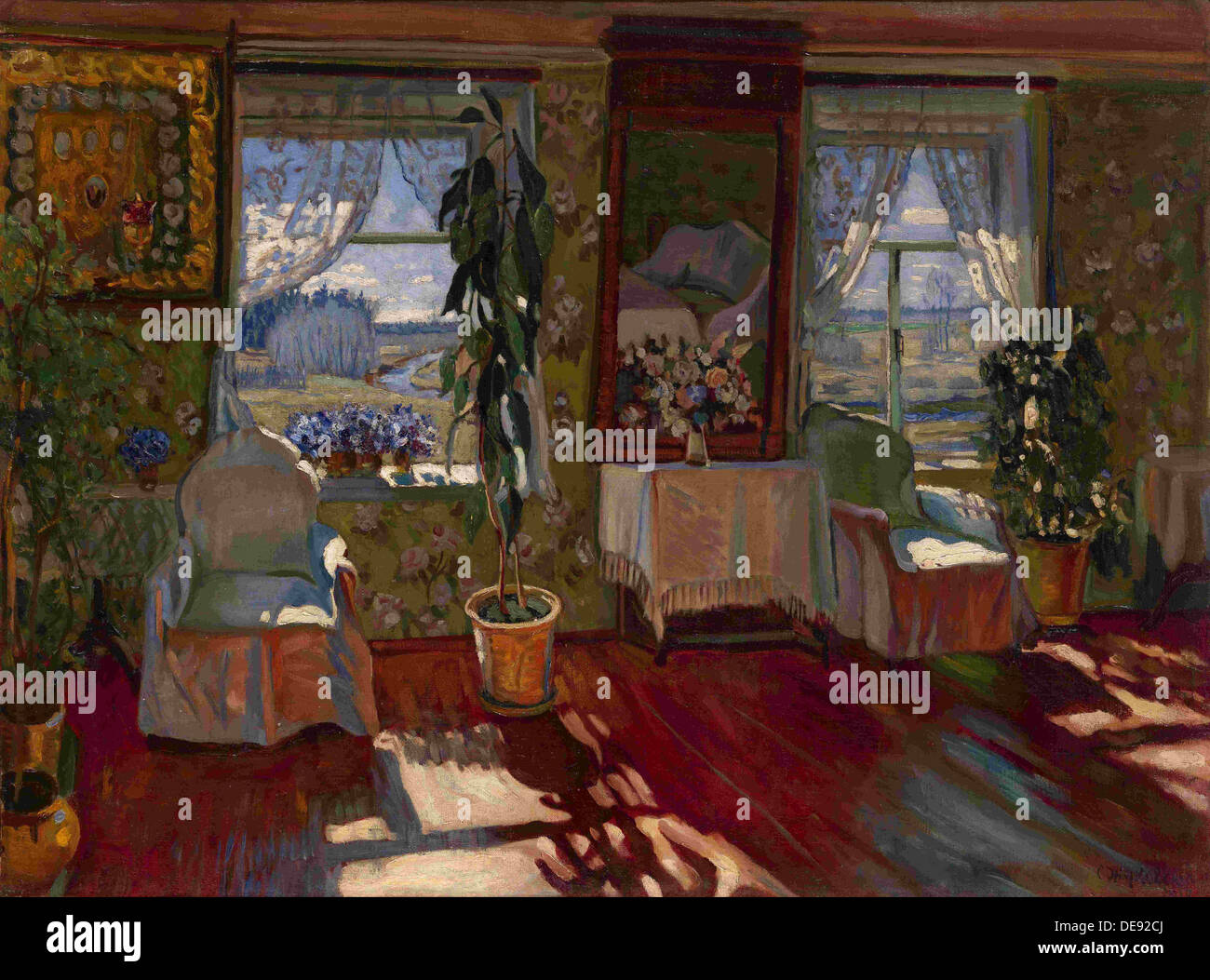 Interior, 1917. Artist: Zhukovsky, Stanislav Yulianovich (1873-1944 ...