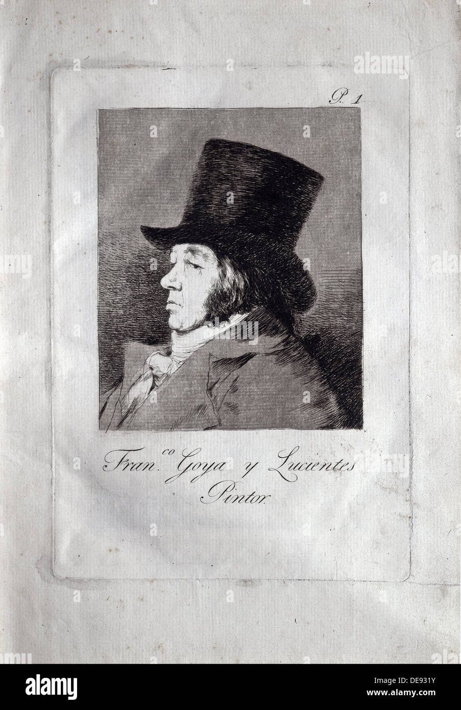 Self-Portrait, 1799. Artist: Goya, Francisco, de (1746-1828 Stock Photo ...