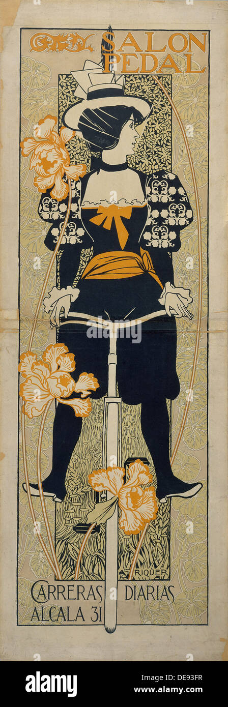 Salon Pedal (Advertising Poster), 1897. Artist: Riquer Inglada ...