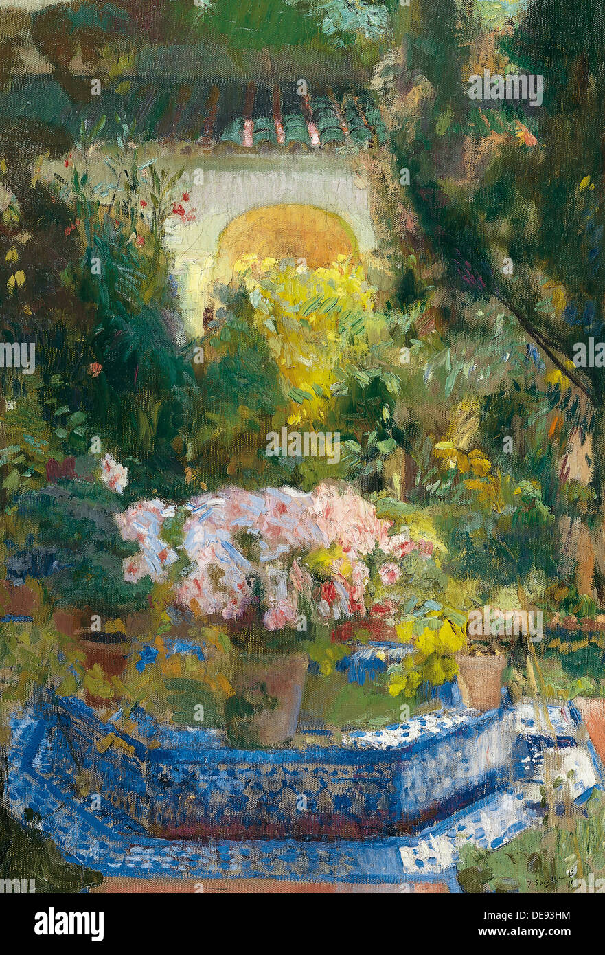 The Courtyard of the Sorolla House, 1917. Artist: Sorolla y Bastida ...