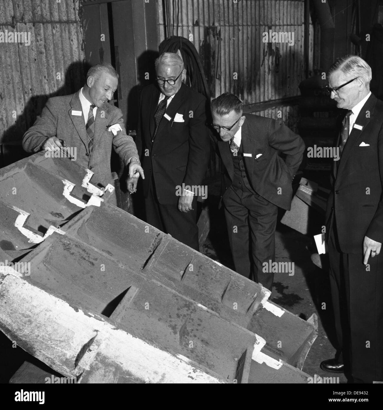 Inspect a casting made at the Edgar Allen Steel Foundry, Meadowhall ...