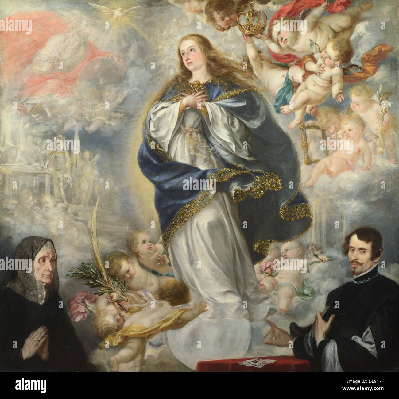 The Immaculate Conception with Two Donors, ca 1661. Artist: Valdés Leal ...