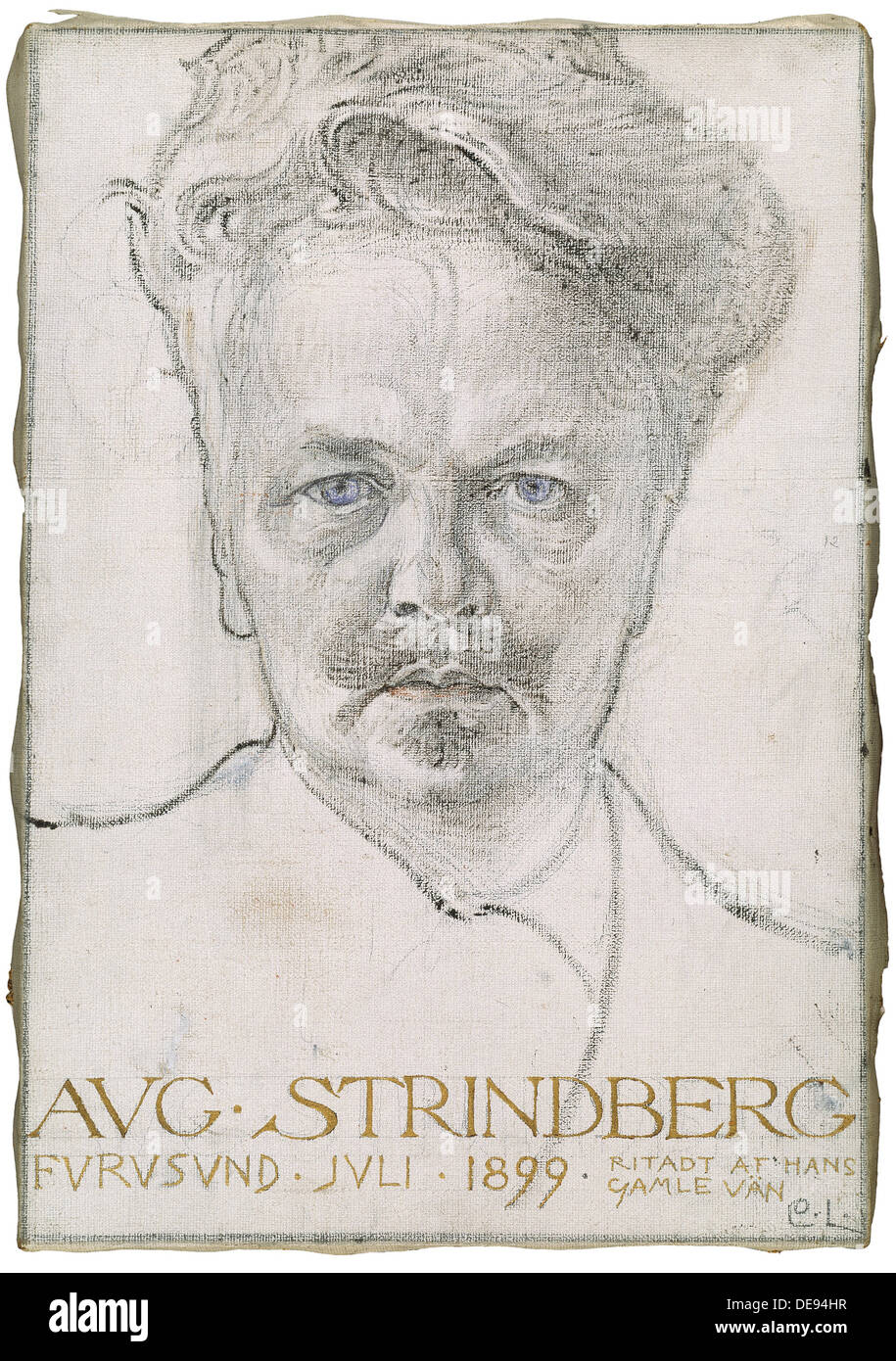 August Strindberg, 1899. Artist: Larsson, Carl (1853-1919 Stock Photo ...