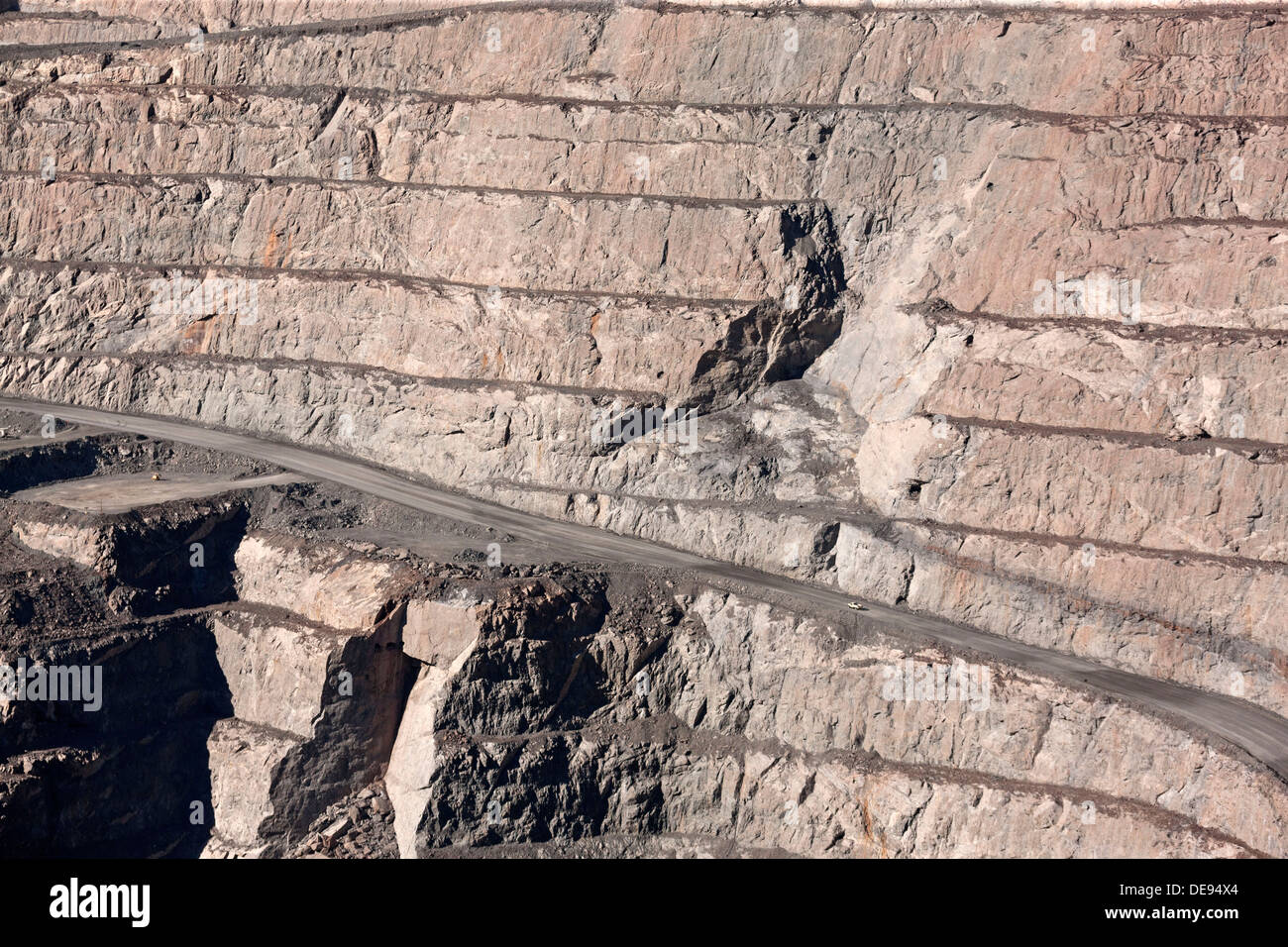 Collapsed wall in the open cut Super Pit gold mine, Kalgoorlie Western ...
