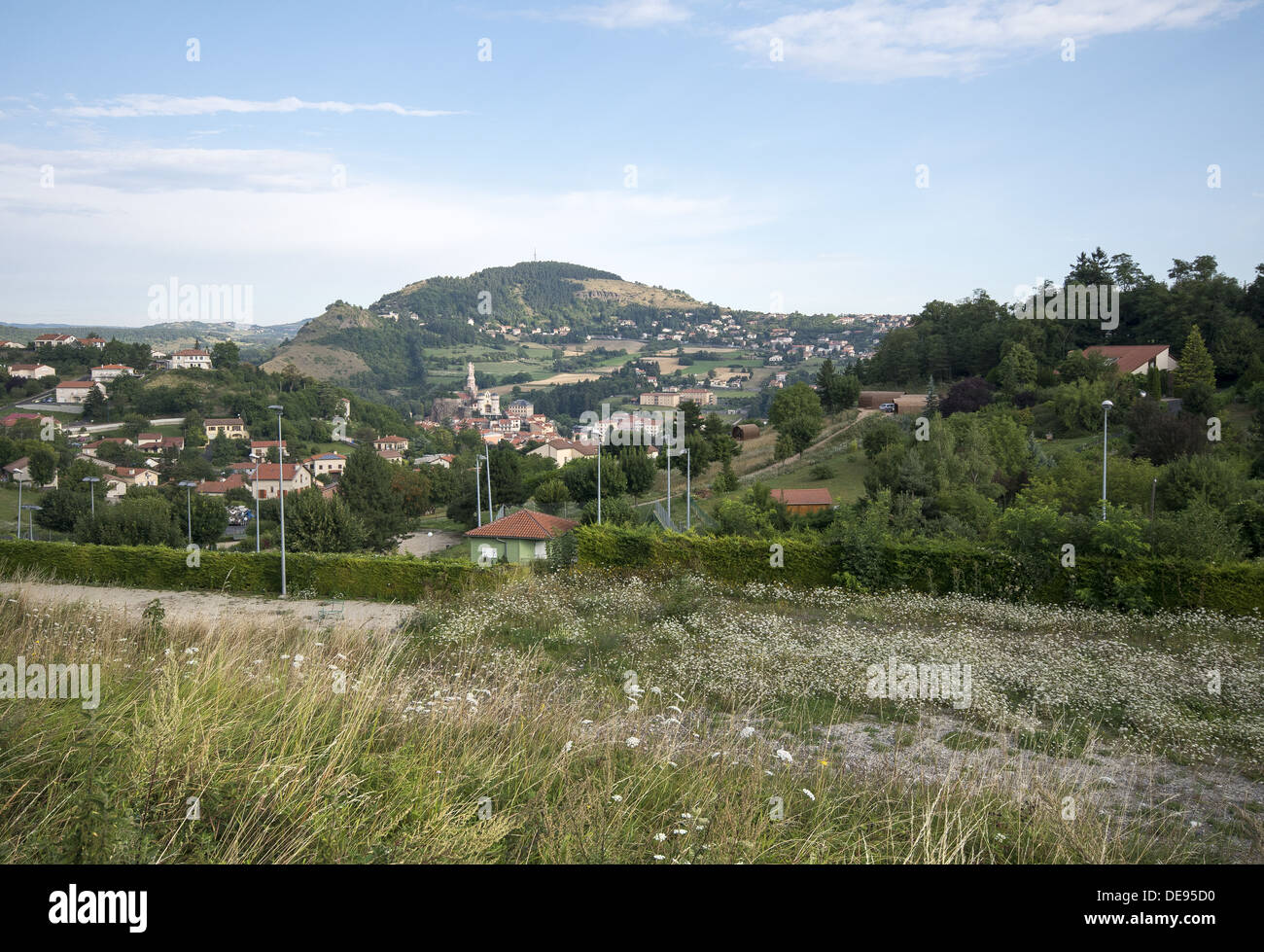 Looking back on Le Puy-en-Velay from the GR65 walking route the Way of ...