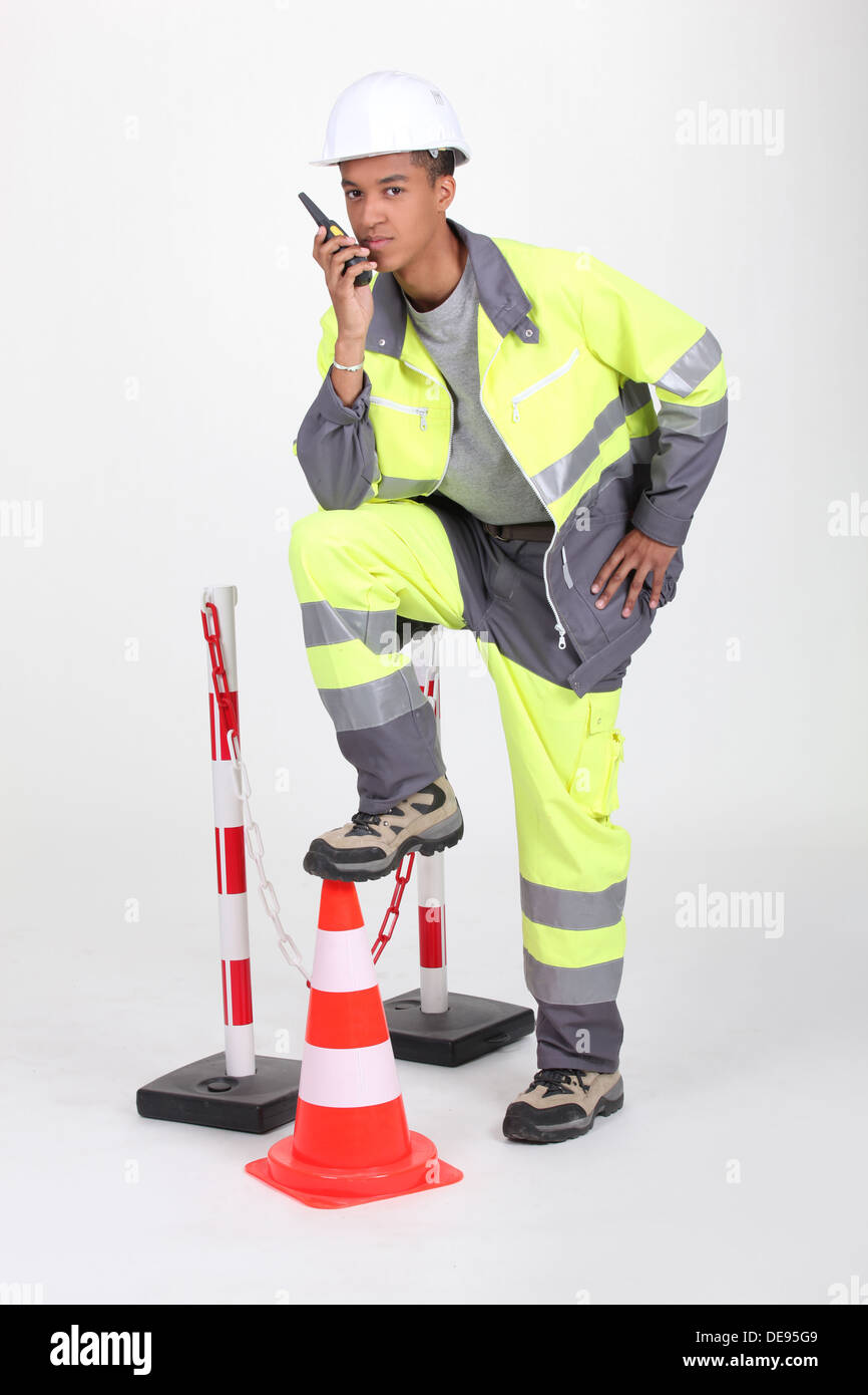 Road work hi vis hi-res stock photography and images - Alamy