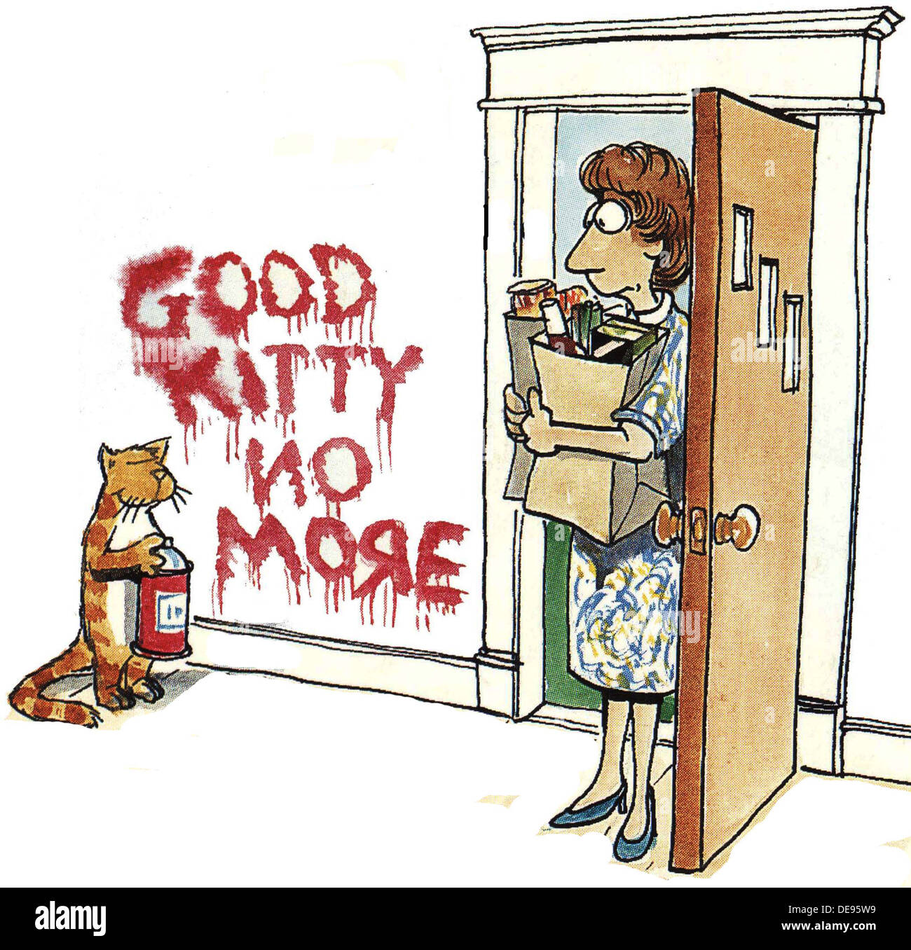 Good kitty no more Stock Photo - Alamy