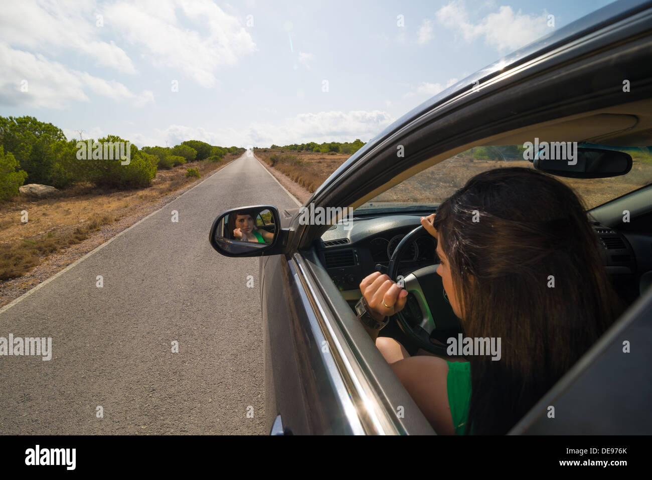 Female front seat driver hi-res stock photography and images - Alamy