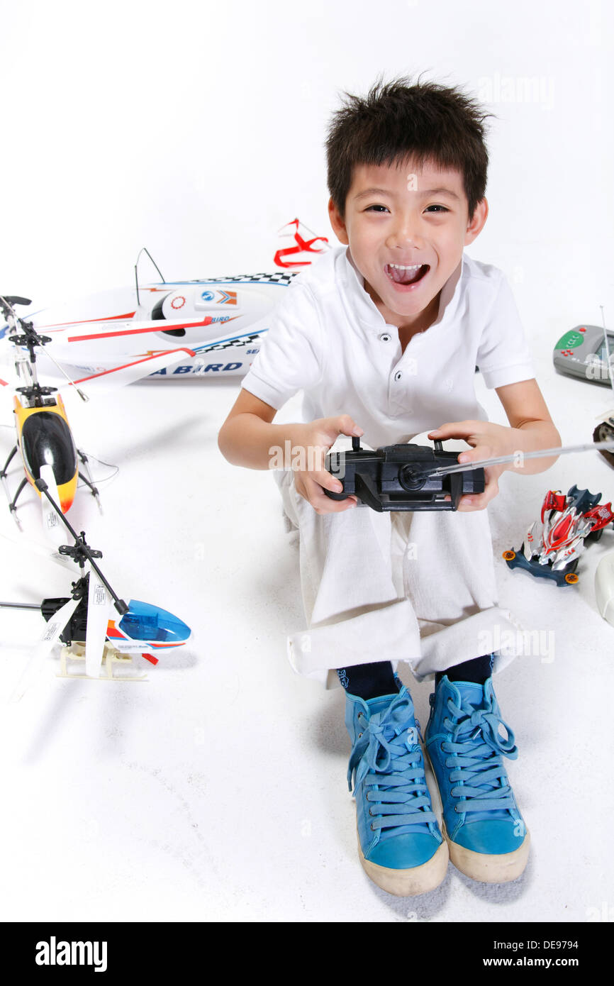 Boy playing games Stock Photo - Alamy