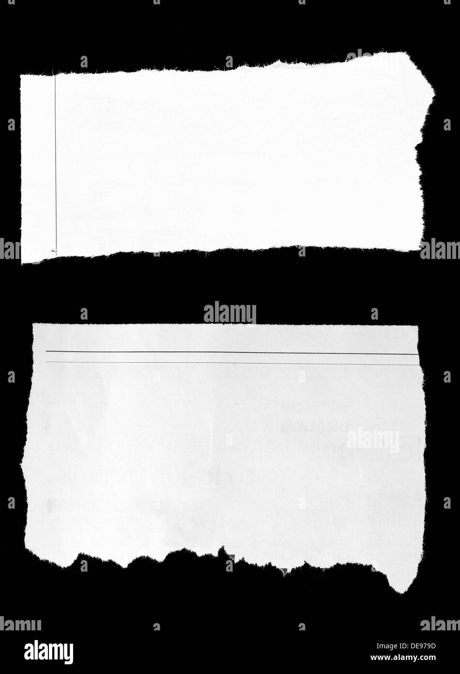 Torn pieces black paper Black and White Stock Photos & Images - Alamy