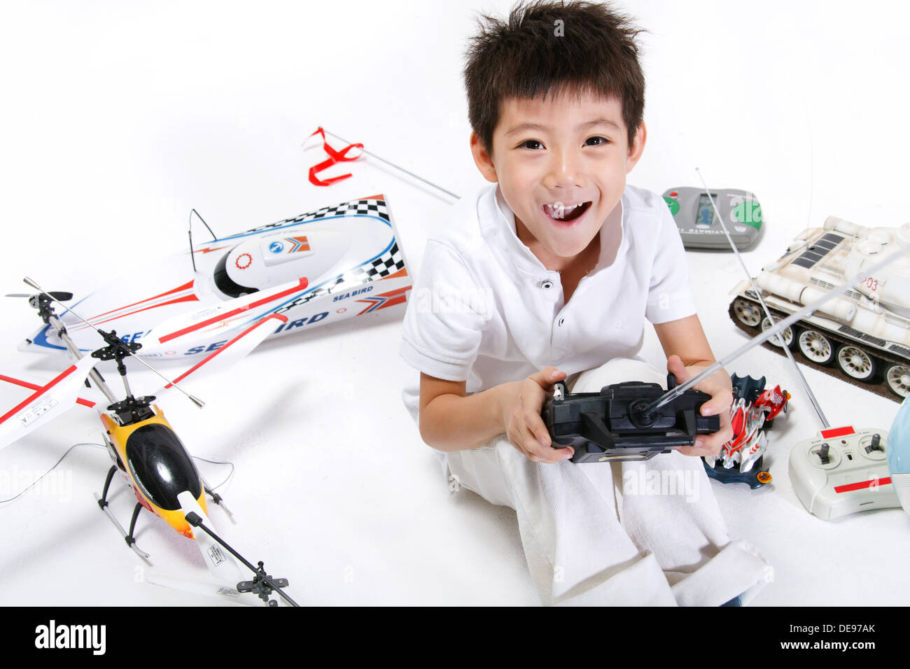 Boy playing games Stock Photo - Alamy