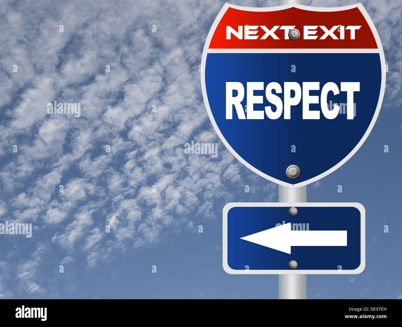 Respect road sign Stock Photo - Alamy