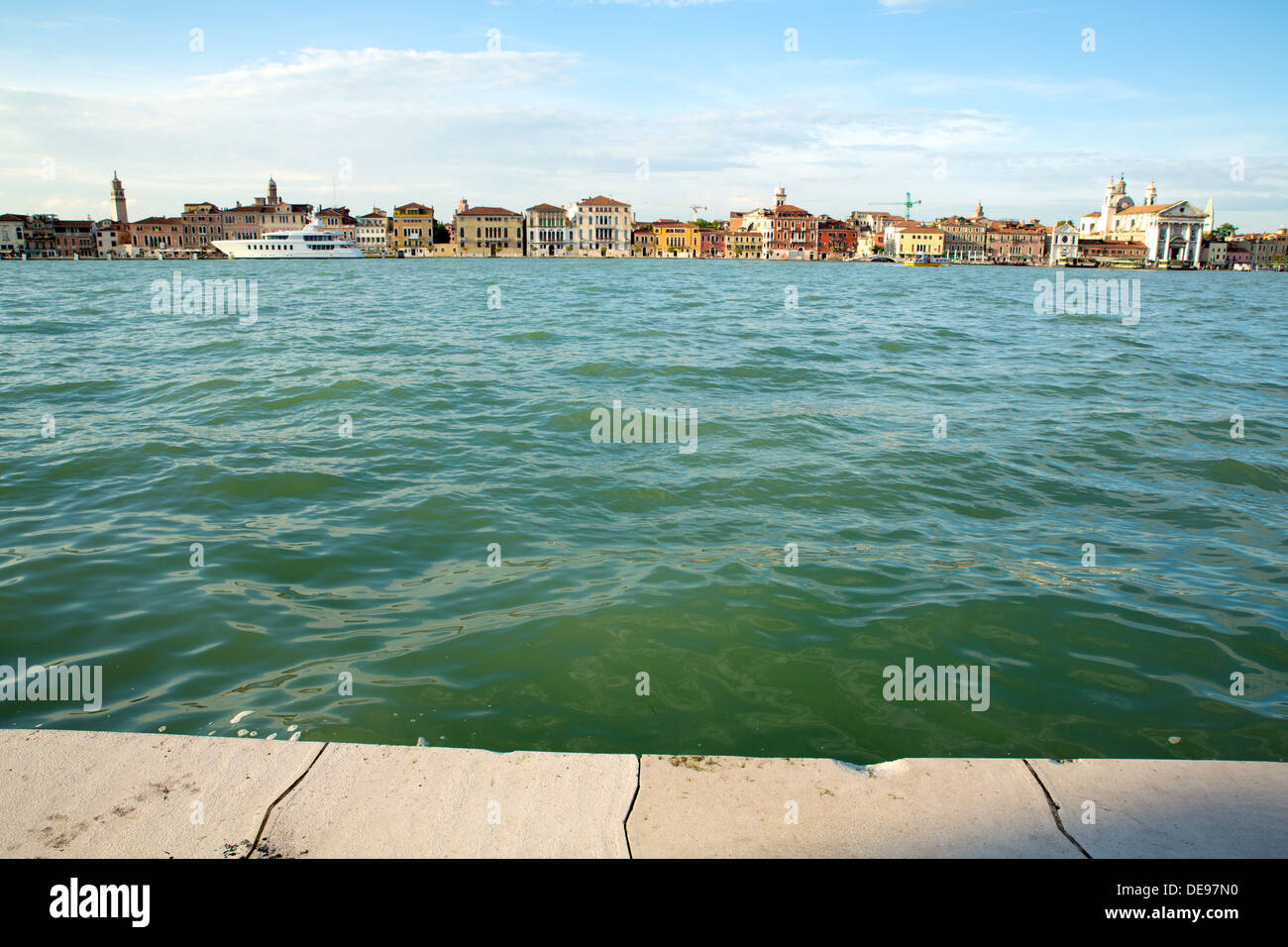 View on venice from the entry of the great channel Stock Photo - Alamy