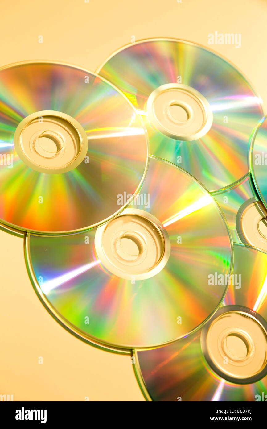 Optical Data storage with a bright and vivid color spectrum Stock Photo ...