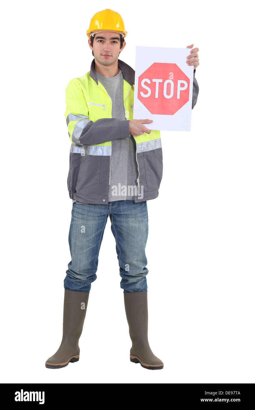 A road worker Stock Photo - Alamy