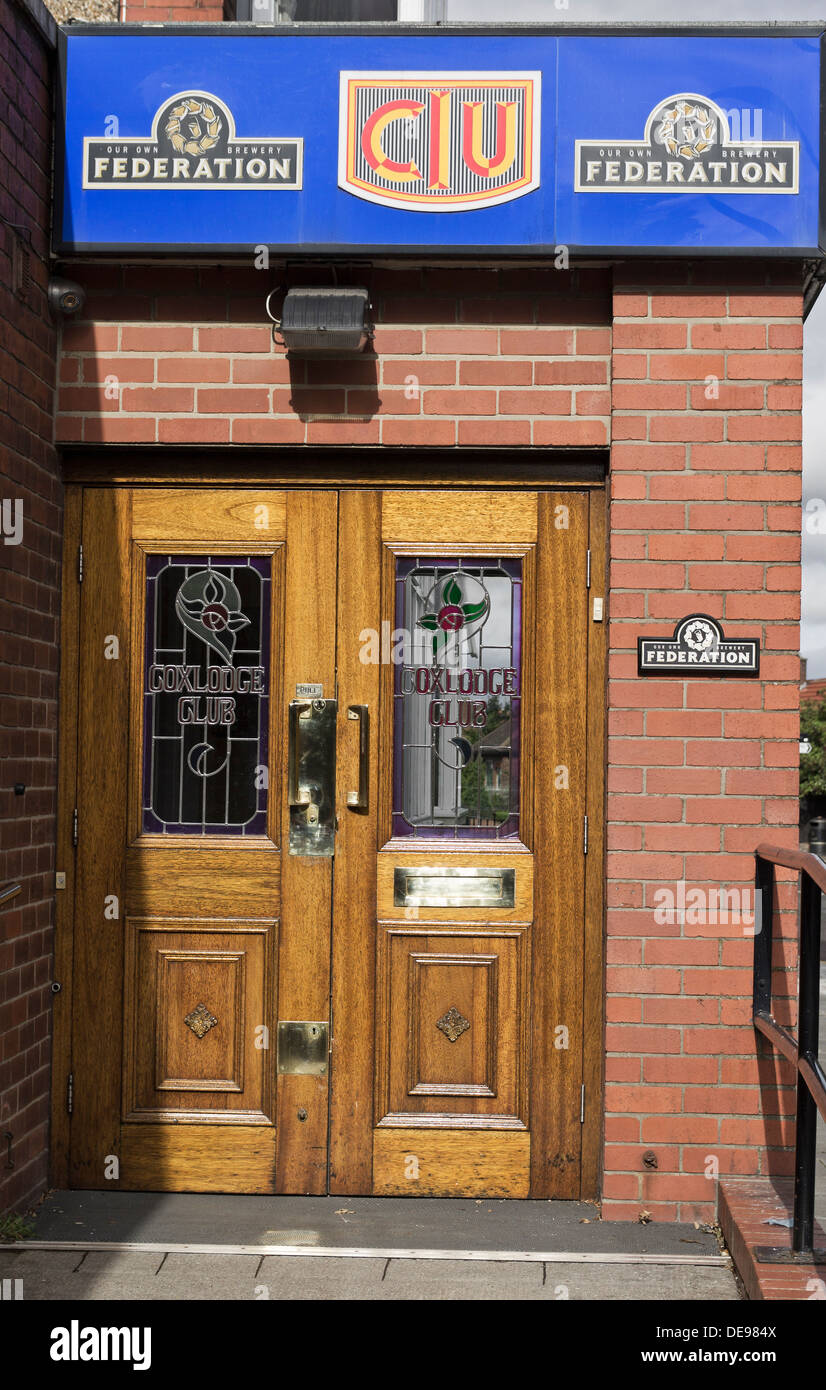 A CIU, social club, displaying the CIU and Federation signs. A working ...