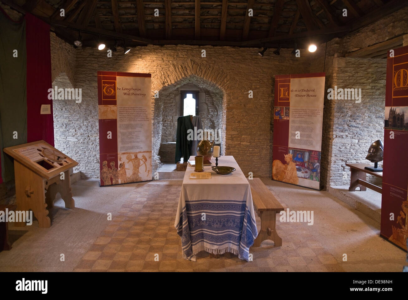 Inside Longthorpe Tower 14th-century tower in Longthorpe, famous for ...
