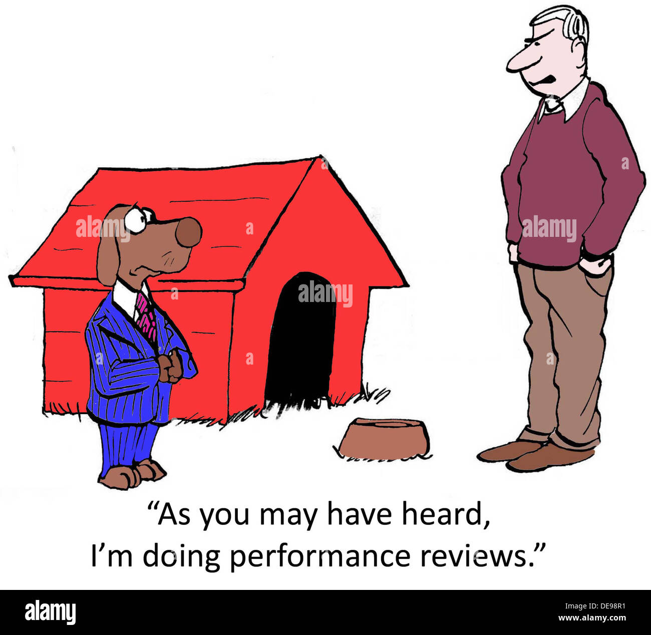 Business cartoon performance review boss hi-res stock photography and ...