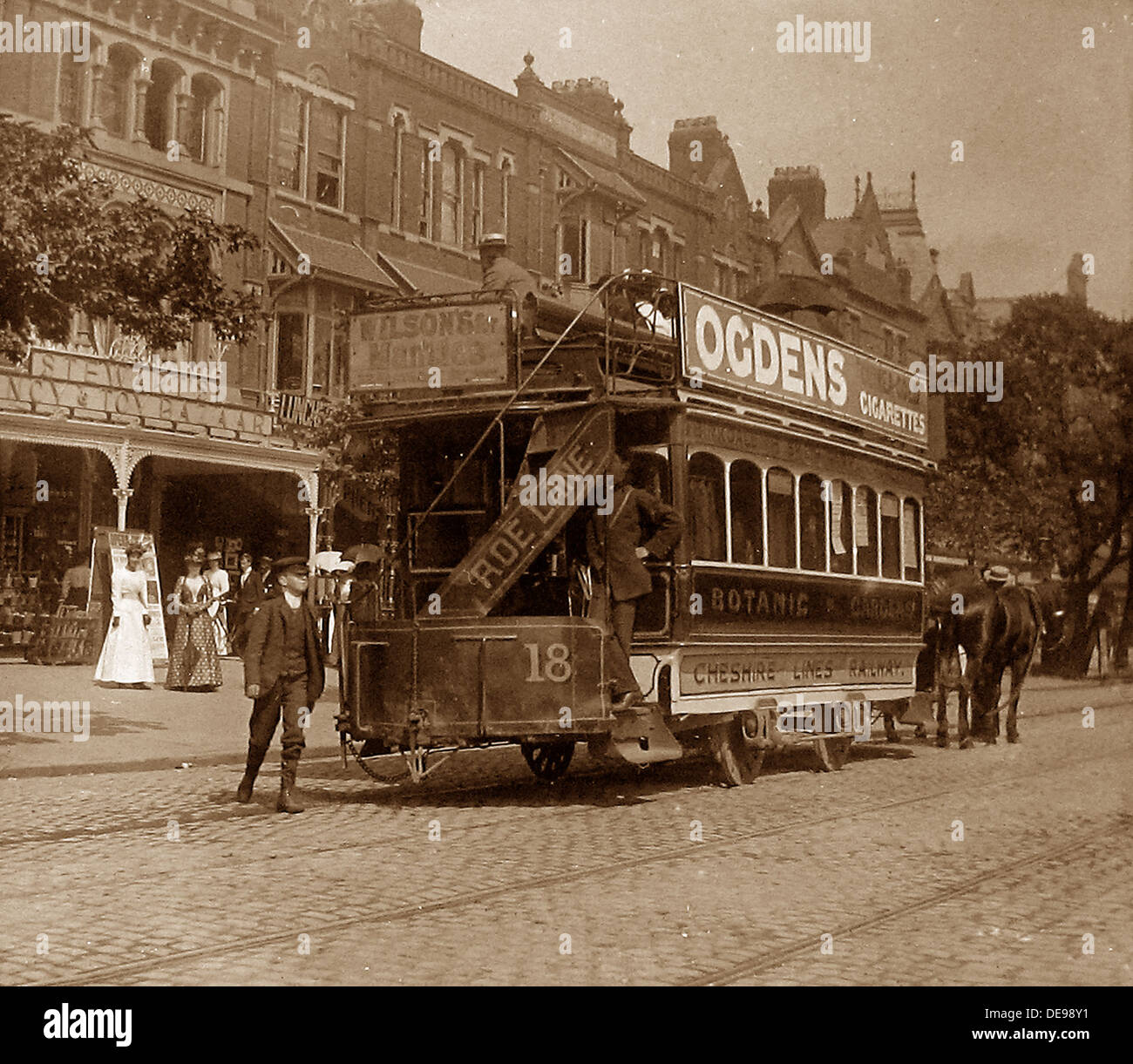 Southport Horse Tram Cheshire Lines Railway Victorian period Stock ...