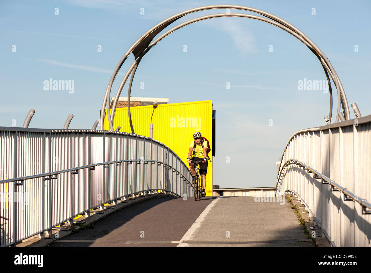 Footbridge along Old Ford Road, Hackney, London, United Kingdom Stock ...